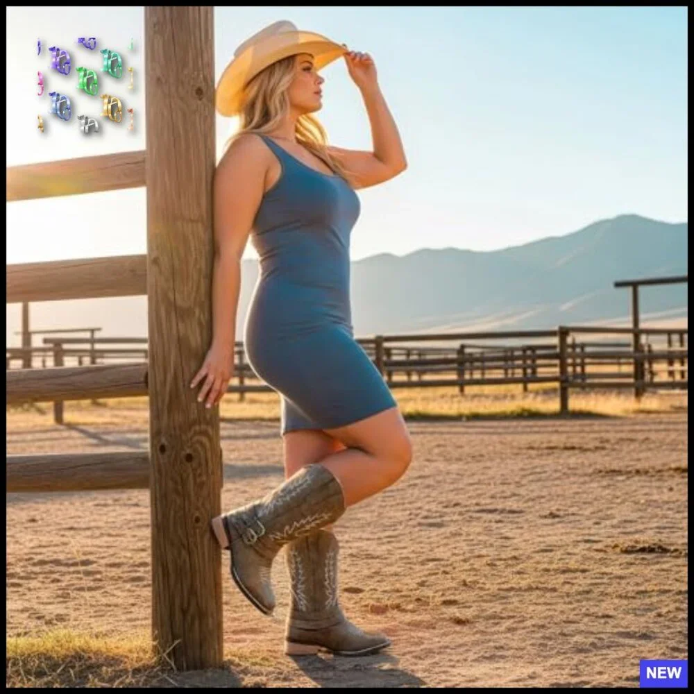 Shoes | Extra Wide Calf Cowgirl Boots With Buckles Hidden Stretch Panel ...